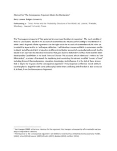 The Consequence Argument Meets the Mentaculus - PhilSci-Archive